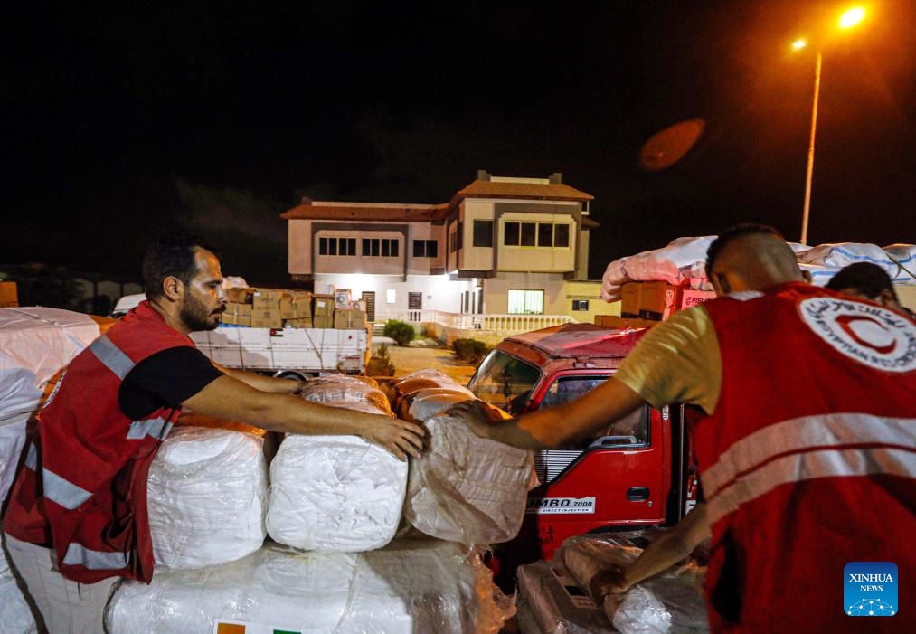 More humanitarian aid for Gaza land in Egypt - Global Times