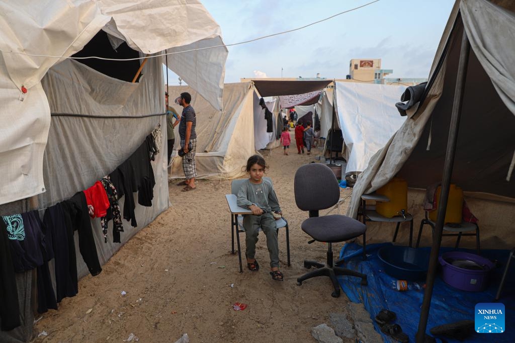 Displaced Palestinians take shelter in UNRWA installations - Global Times