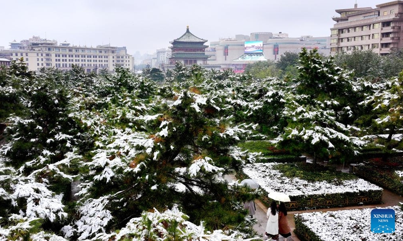 City view of snow-covered Xi'an, NW China - Global Times