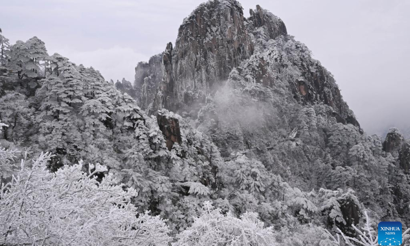 Snow scenery at Huangshan Mountain scenic area in Anhui - Global Times