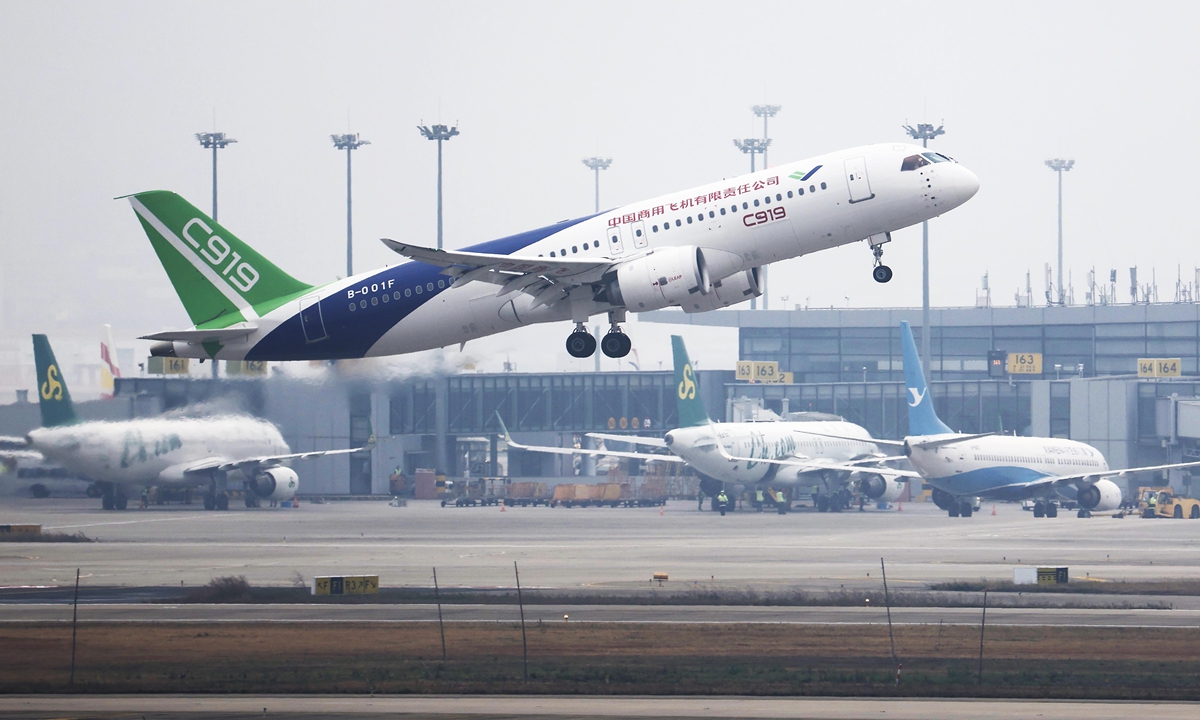 China's home-developed C919, ARJ21 make first appearance in HK - Global Times
