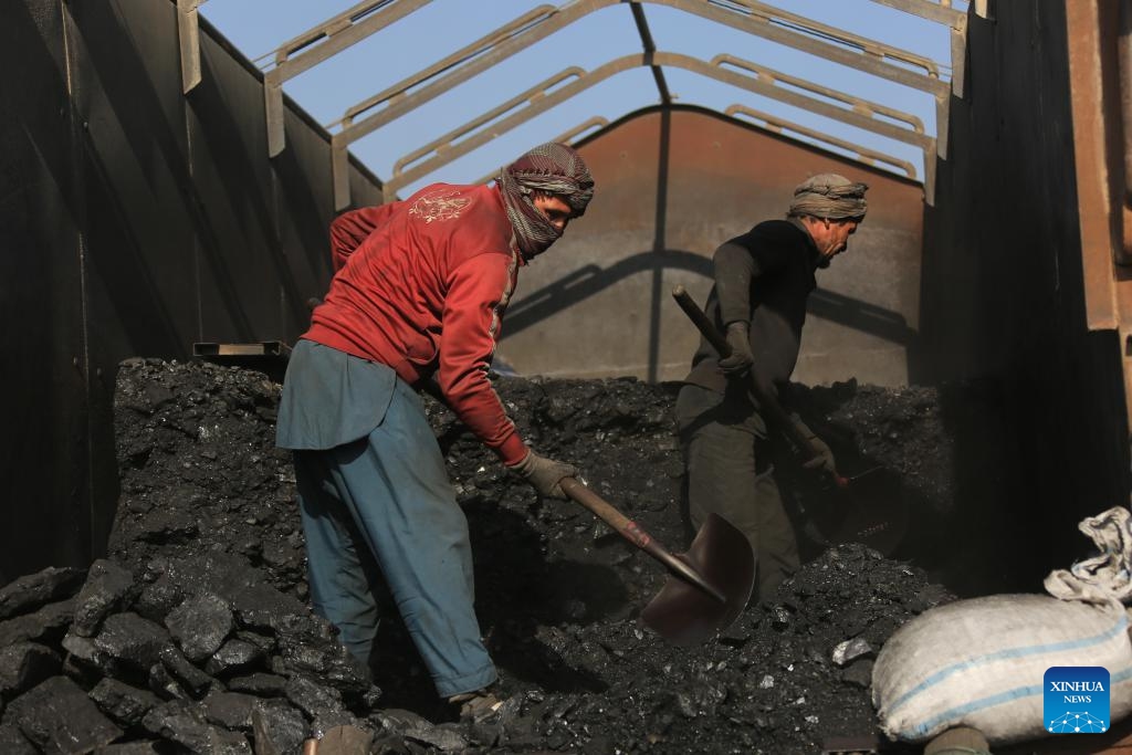 People work at coal market in Afghanistan - Global Times