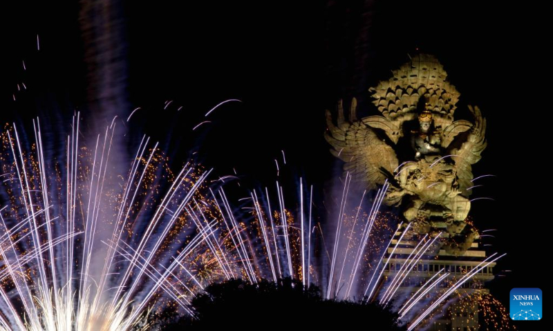 People celebrate New Year of 2024 in Indonesia - Global Times