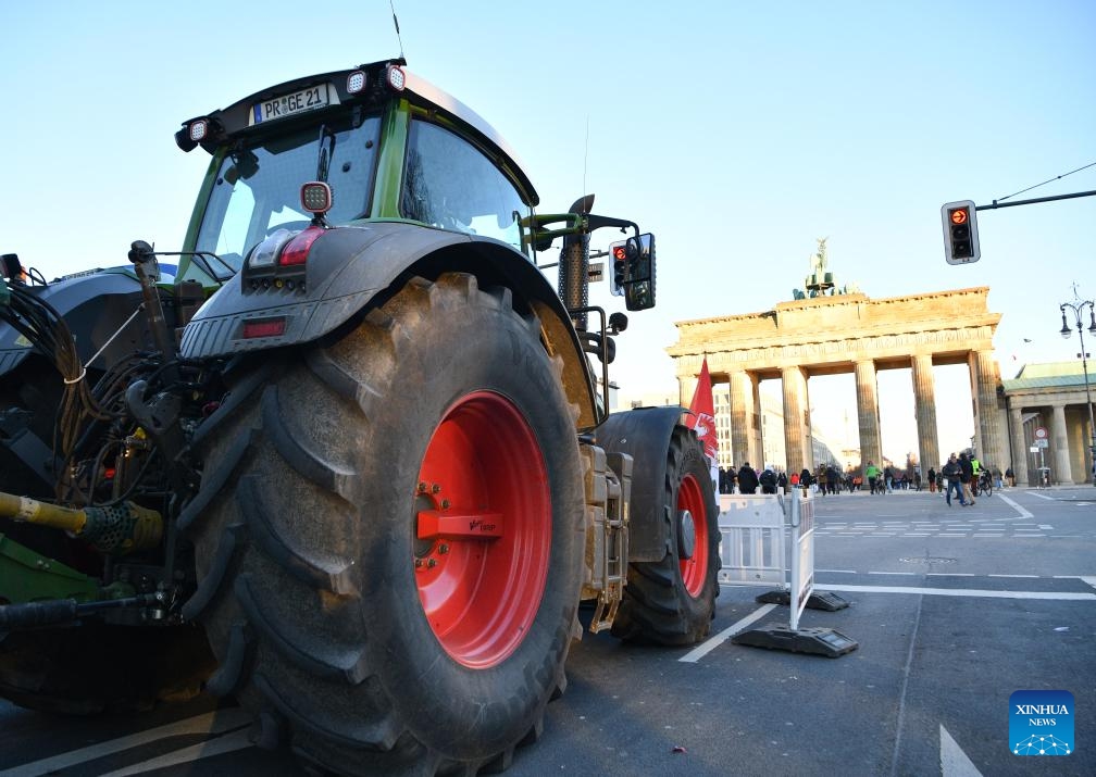 German farmers protest against subsidy cuts - Global Times