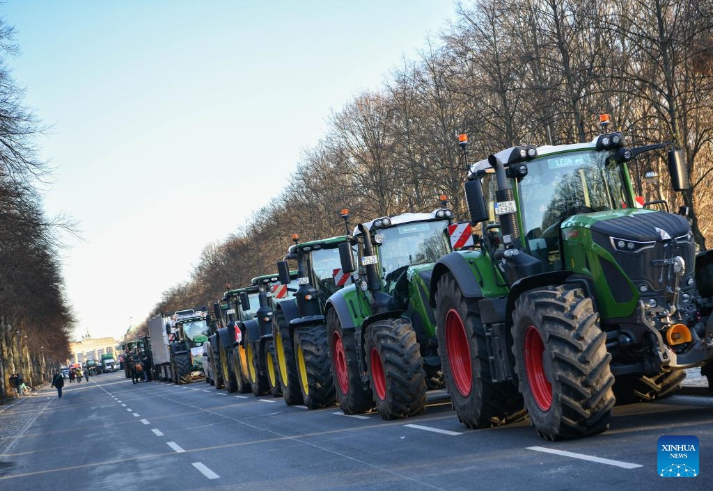 German farmers protest against subsidy cuts - Global Times