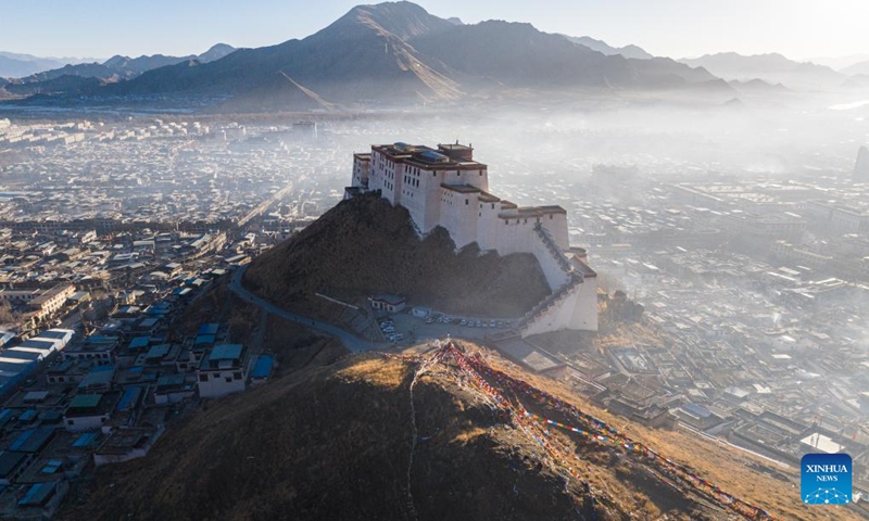 Morning view of Sangzhuzi District in Xizang - Global Times
