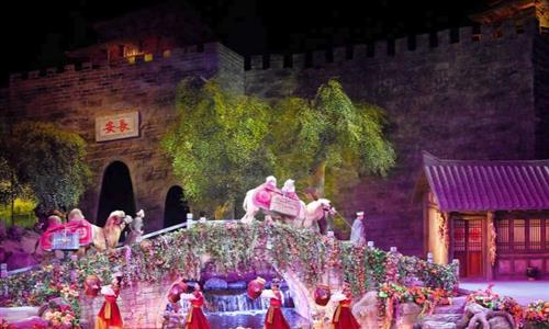 Live-action performance Legend of the Camel Bell staged in NW China ...