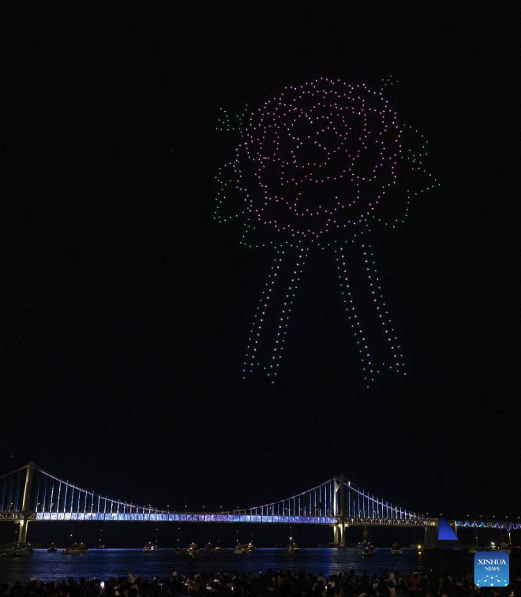 In pics: drone light show in South Korea - Global Times