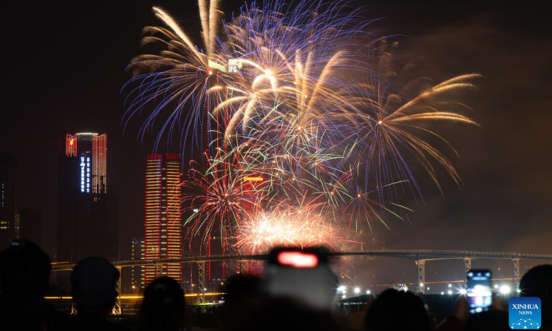 Fireworks in celebration of Spring Festival in Macao - Global Times