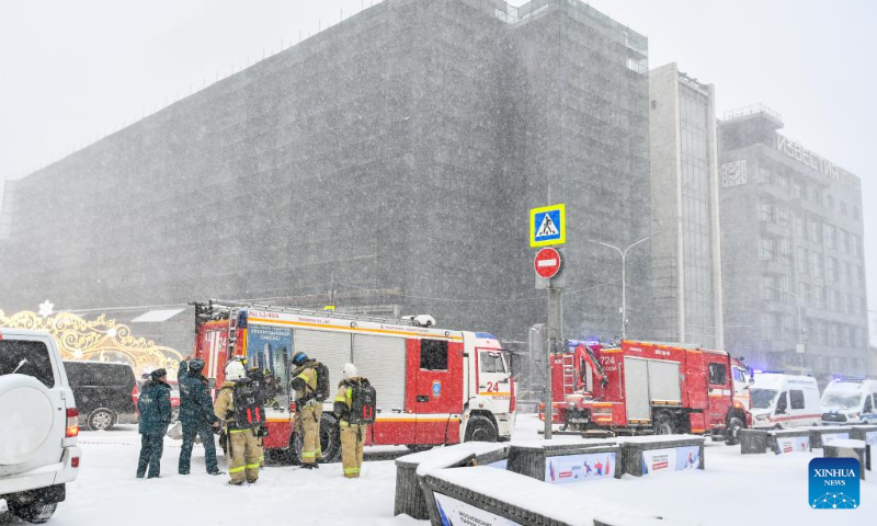 Fire in central Moscow expands to 1,500 square meters - Global Times