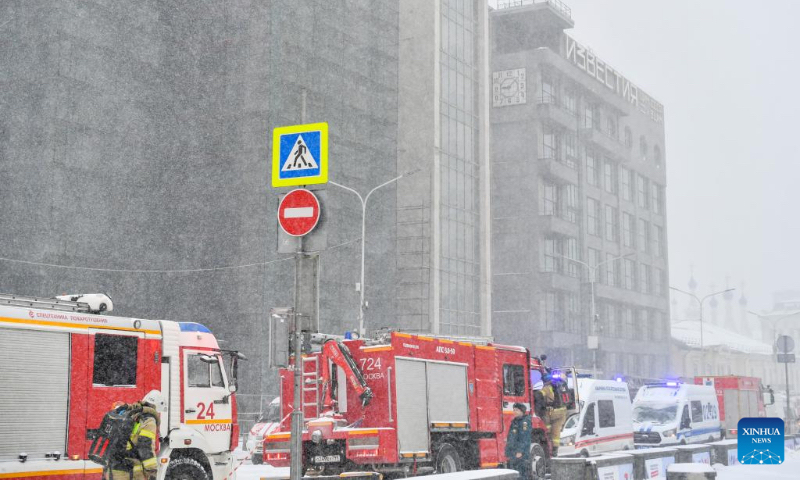 Fire in central Moscow expands to 1,500 square meters - Global Times