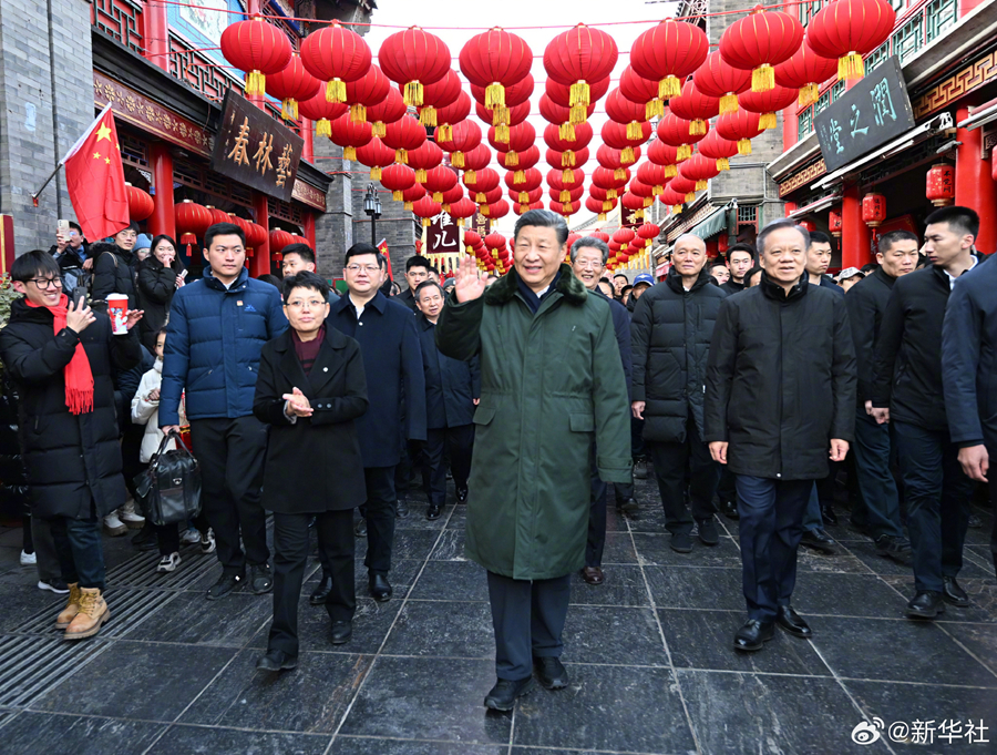 Xi visits people in Tianjin ahead of Spring Festival - Global Times