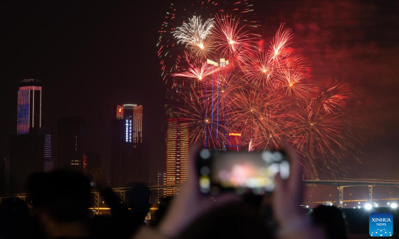Fireworks in celebration of Spring Festival in Macao - Global Times