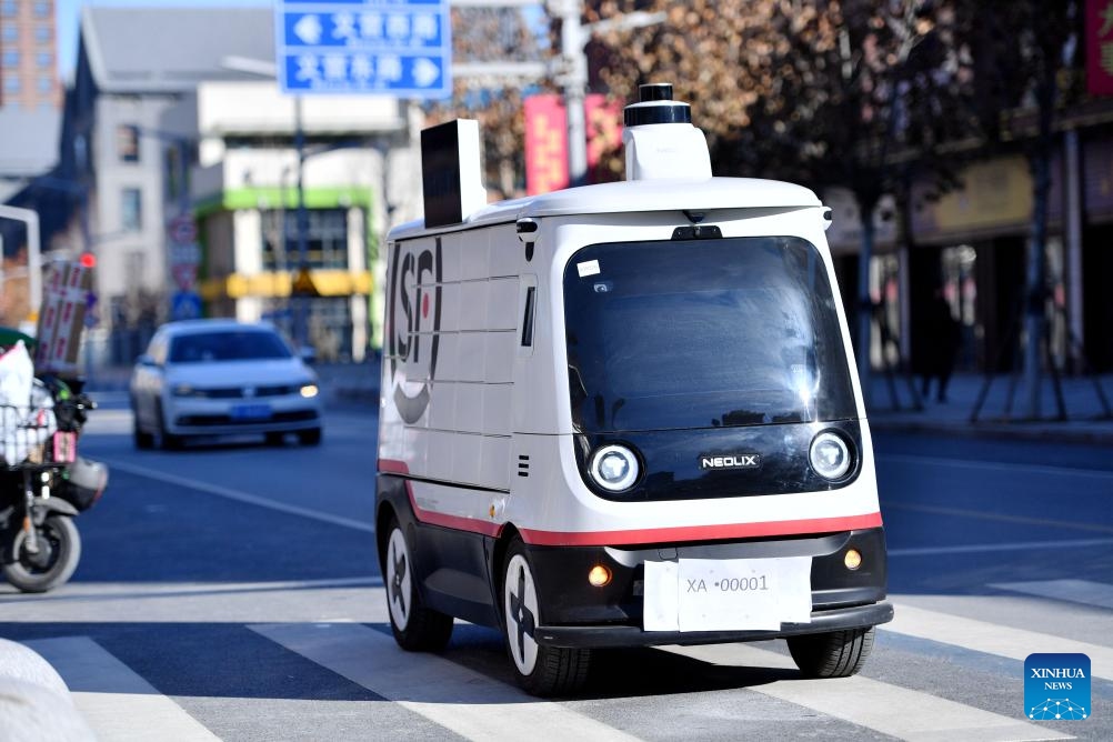 Unmanned delivery vehicles put into operation in N China's Xiong'an New ...