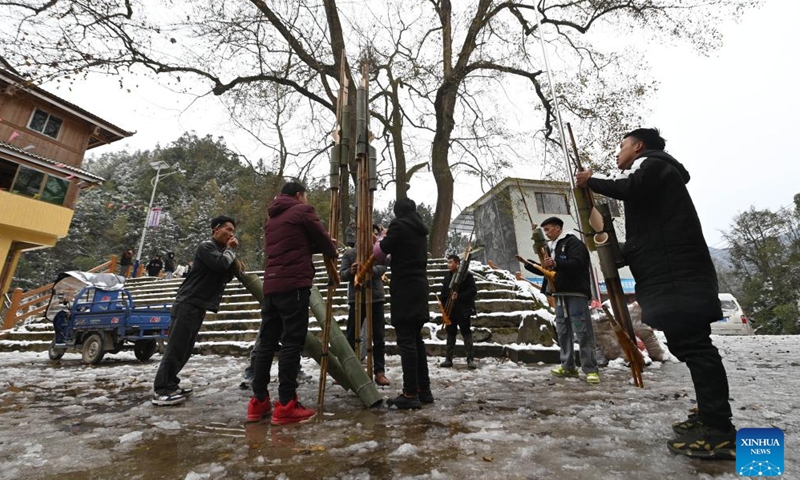 Miao ethnic people busy preparing for upcoming Chinese New Year in ...