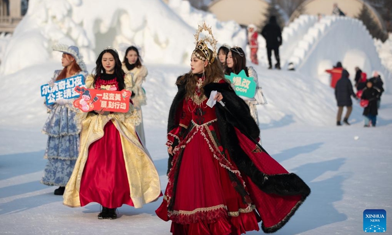 Costume parade at Sun Island scenic spot in Harbin, NE China - Global Times