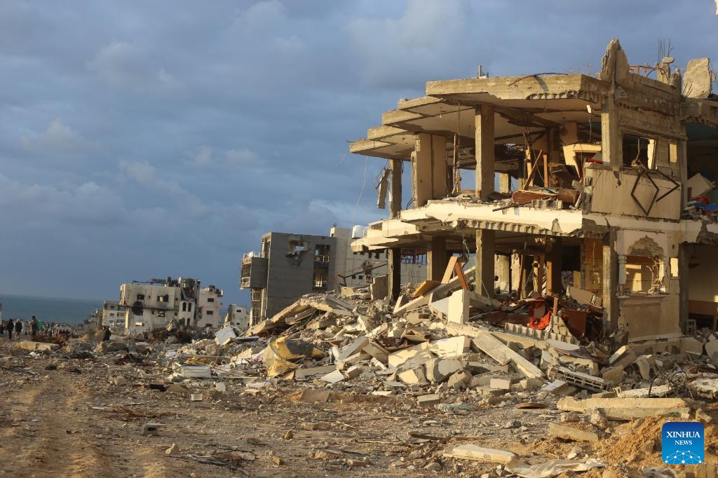 Ruined buildings seen in Gaza City - Global Times