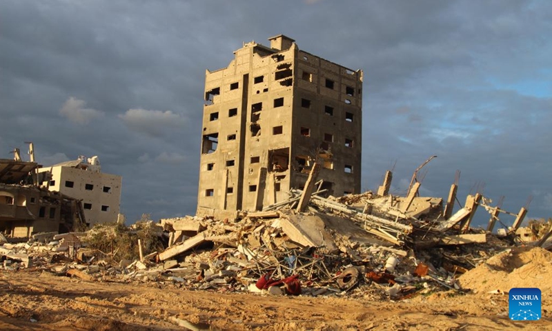 Ruined buildings seen in Gaza City - Global Times