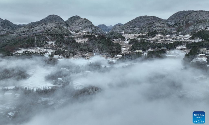 Snow scenery of Wuxi County, SW China - Global Times