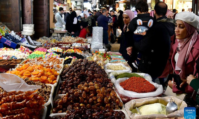 People go shopping before holy month of Ramadan in Syria - Global Times