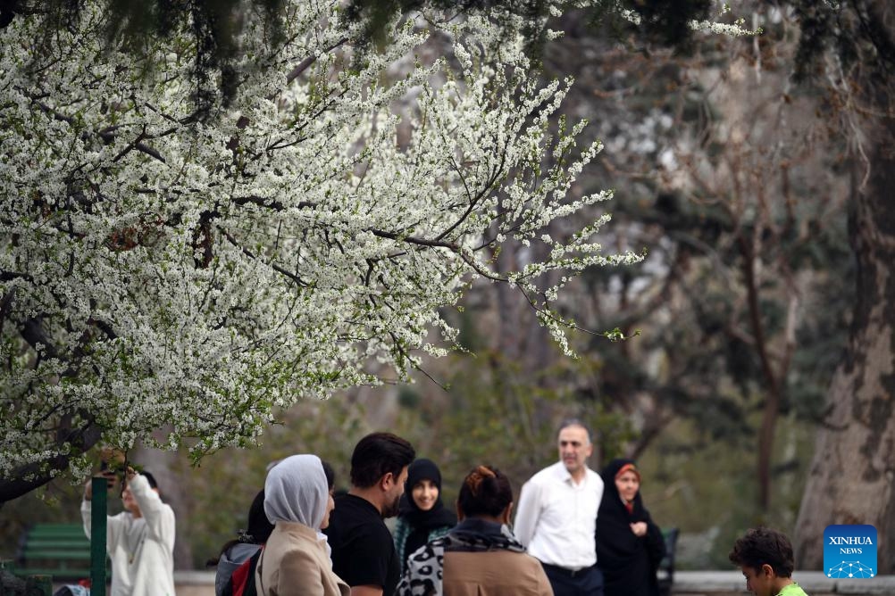 People enjoy spring time in Iran - Global Times