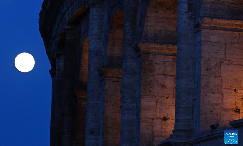 Full moon seen in Rome, Italy - Global Times