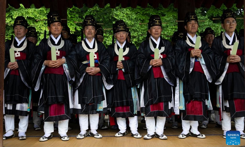 People participate in royal ancestral rite in Seoul - Global Times