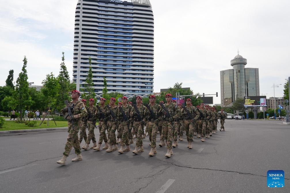 Soldiers participate in Victory Day military parade in Tashkent ...