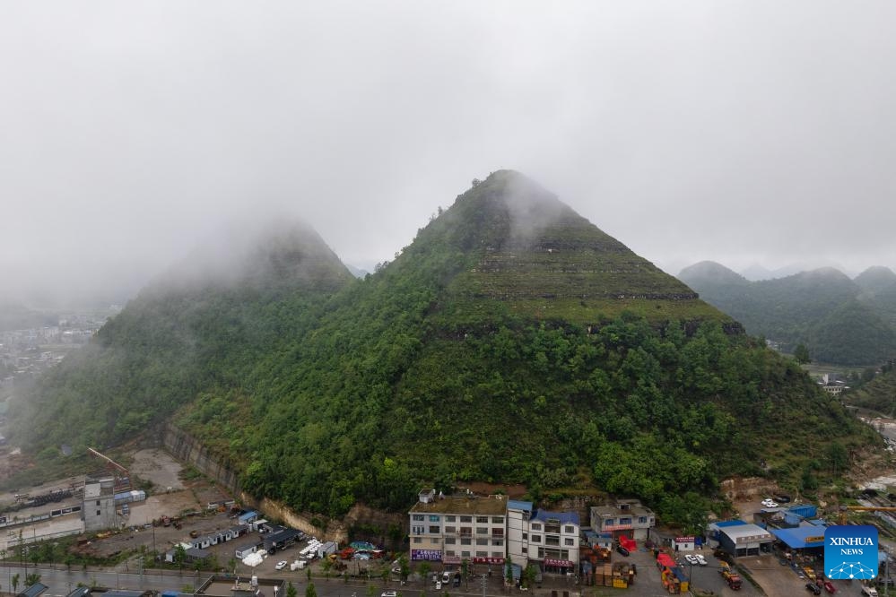 Scenery of pyramid-shaped hills in Guizhou, SW China - Global Times