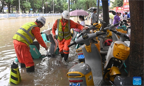 Heavy rain hits Nanning, S China - Global Times
