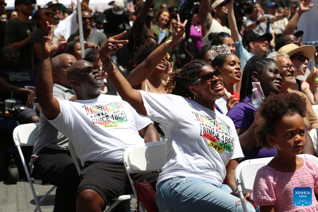 New Yorkers celebrate Juneteenth despite heat wave - Global Times