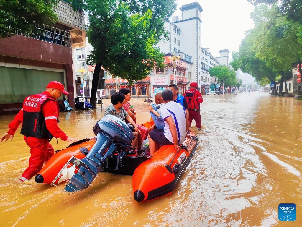 Rescue and relief work carried out in flood-affected areas in China's ...