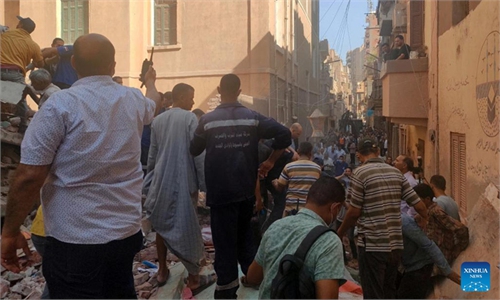 Death toll rises to 14 in building collapse in S. Egypt - Global Times