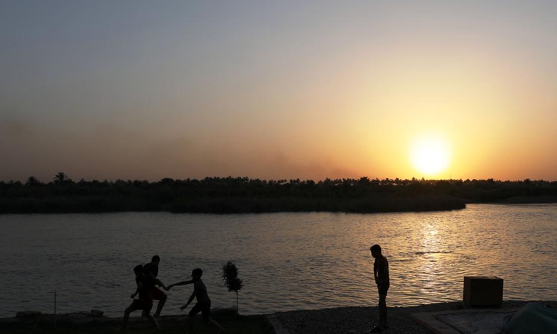 Sunset scenery along Tigris River in Iraq - Global Times