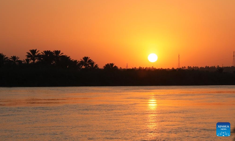 Sunset scenery along Tigris River in Iraq - Global Times