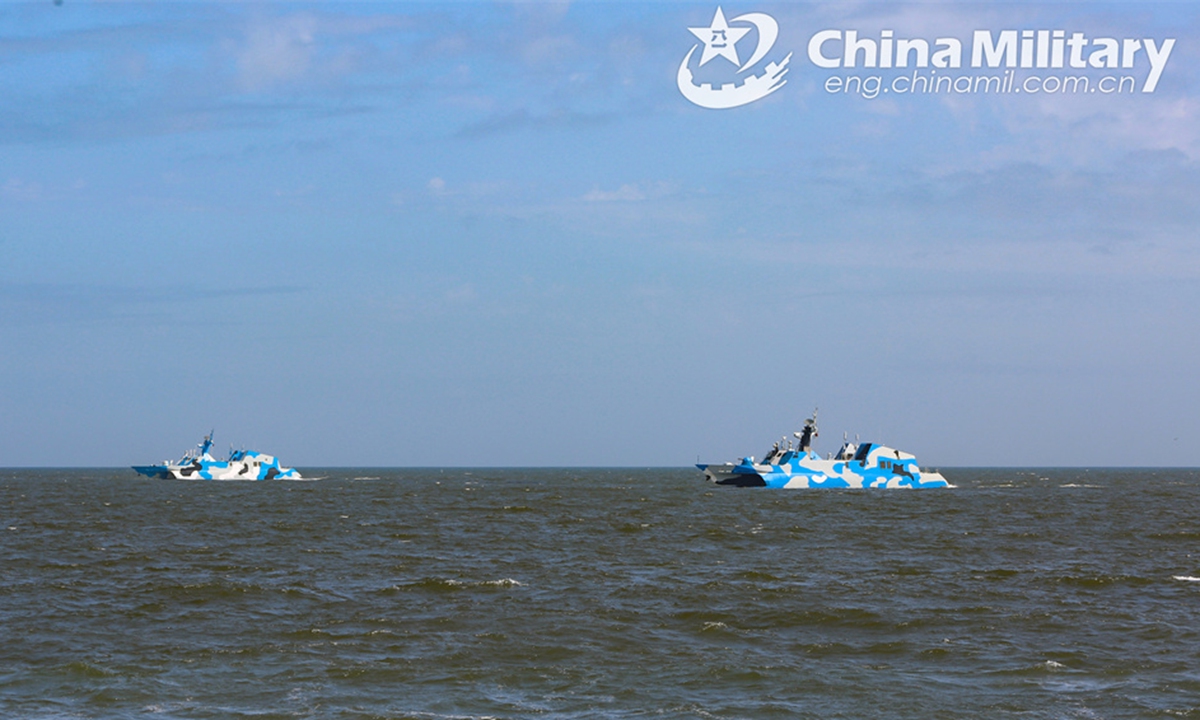 Fast attack missile boat steams at sea - Global Times