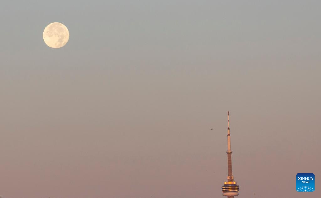 Full moon seen in Toronto, Canada - Global Times