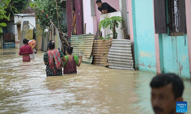 Flood hits Agartala, India - Global Times