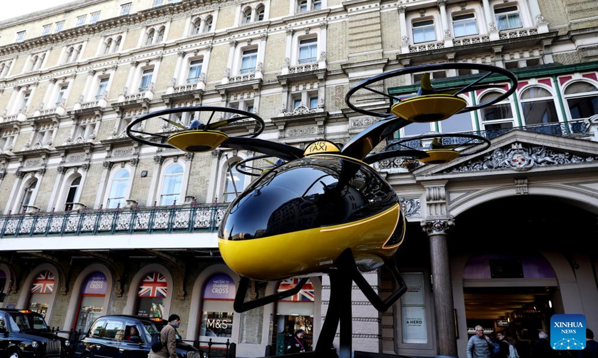 Prototype of flying taxi on display in London - Global Times