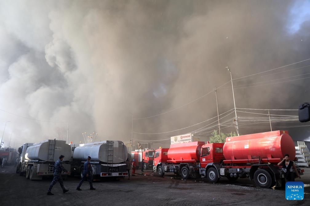 Fire breaks out at warehouse in Baghdad, Iraq - Global Times