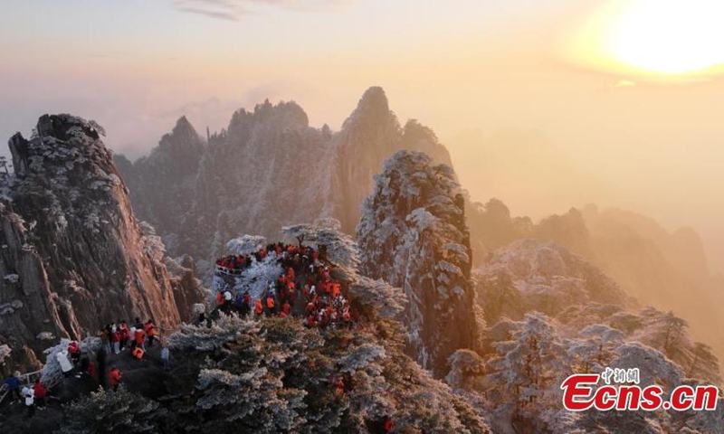 Breathtaking rime-covered Huangshan Mountain in Anhui - Global Times