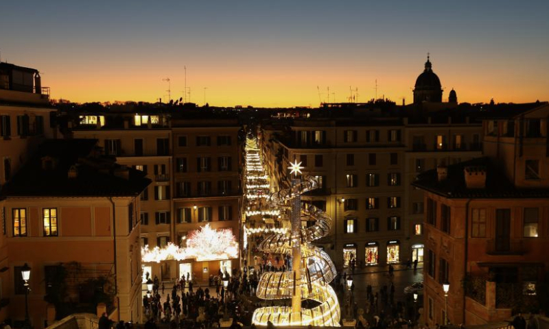 Festive decorations seen in Rome - Global Times