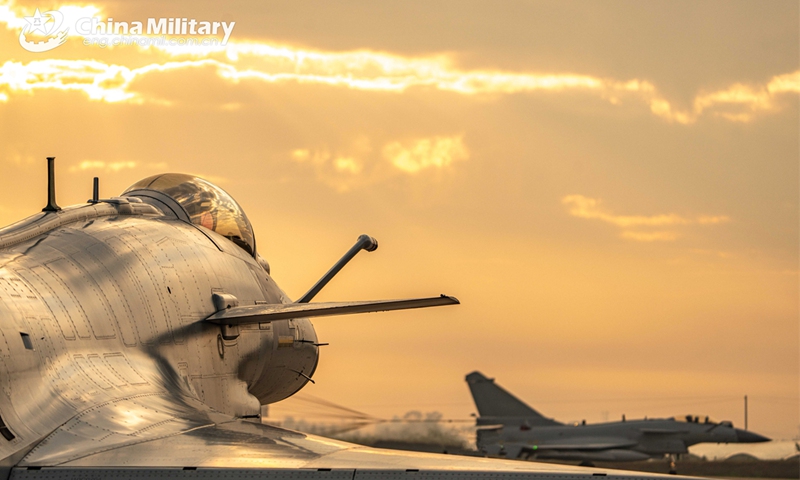 J-10 multi-role fighter jets take off for flight training - Global Times