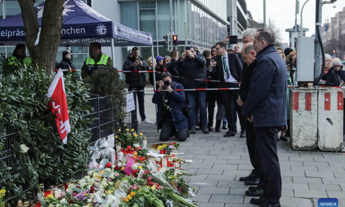 2 more deathes in Munich attack as Scholz pays tribute - Global Times