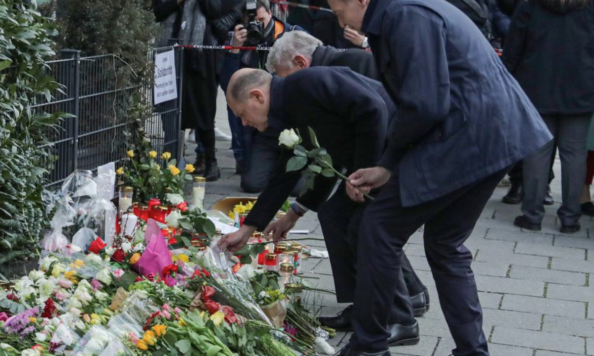 2 more deathes in Munich attack as Scholz pays tribute - Global Times