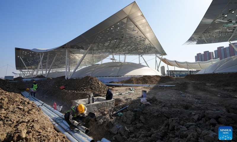 Beijing sub-center comprehensive transportation hub under construction ...