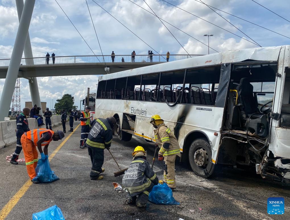 12 killed, 45 injured after bus overturns in NE South Africa - Global Times