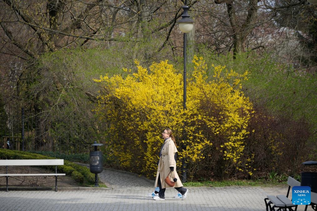People take stroll in Ujazdowski Park in Warsaw - Global Times