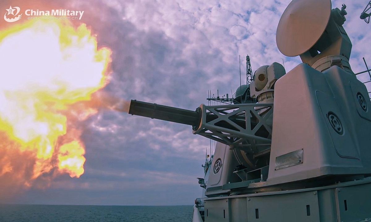 Guided-missile destroyer Shijiazhuang in combat training - Global Times