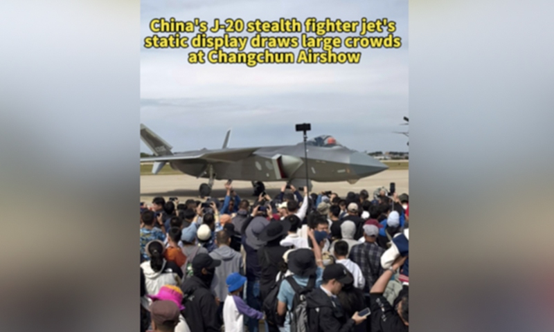 China's J-20 stealth fighter jet's static display draws large crowds at ...